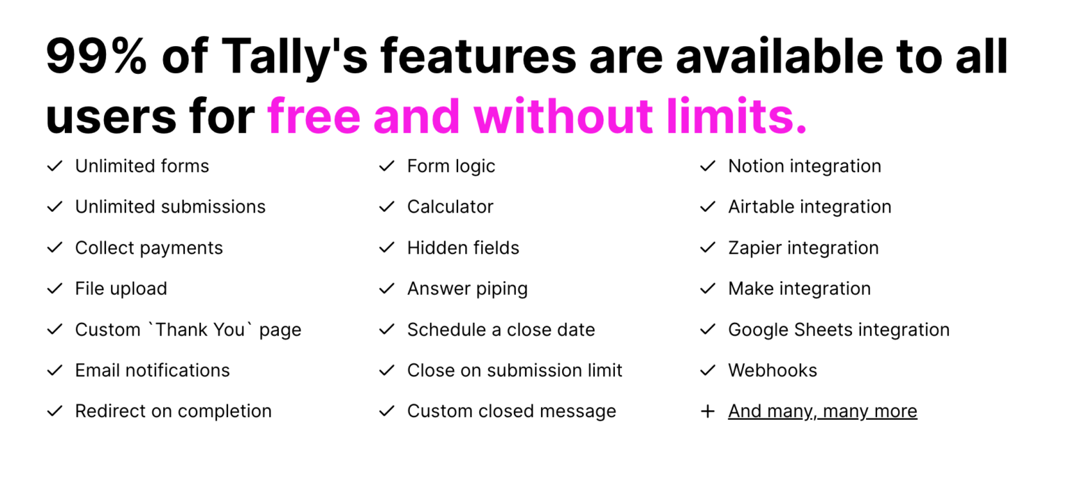 【Tally Forms】Notion 風格的免費線上表單工具，2025 首選高客製化問卷平台！ — 領先時代